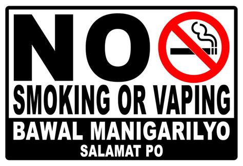 Signage No Smoking Version 2 Pvc Type Waterproof And Non Fading