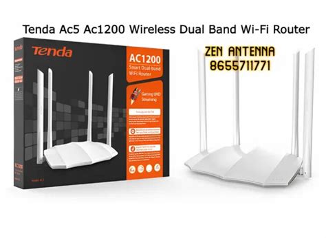 Wireless Or Wi Fi 4 Port Tenda AC5 AC1200 Smart Dual Band WiFi Router At 1300 Piece In Mumbai