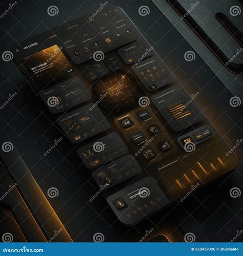 beautiful dark theme user interface image template 268439326