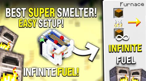 Minecraft Super Smelter Tutorial Infinite Fuel 23000hr Youtube