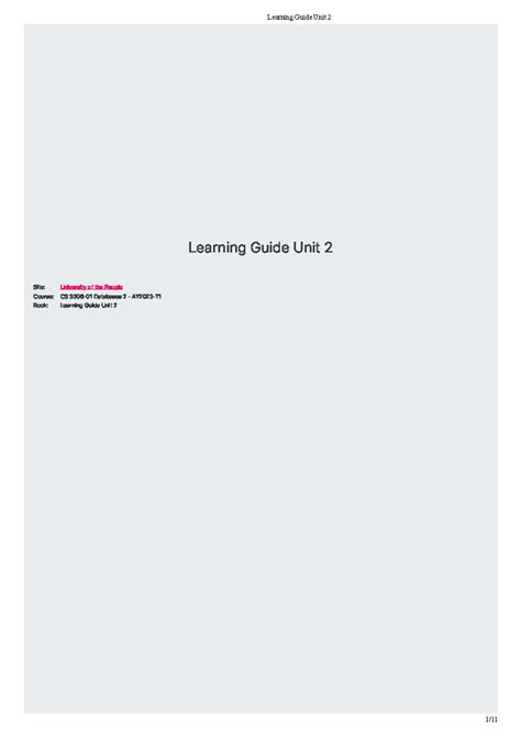 learning guide unit 2 copy lear ning guide unit 2 site university of the people course cs