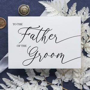 To The Father Of The Groom Card Printable Etsy