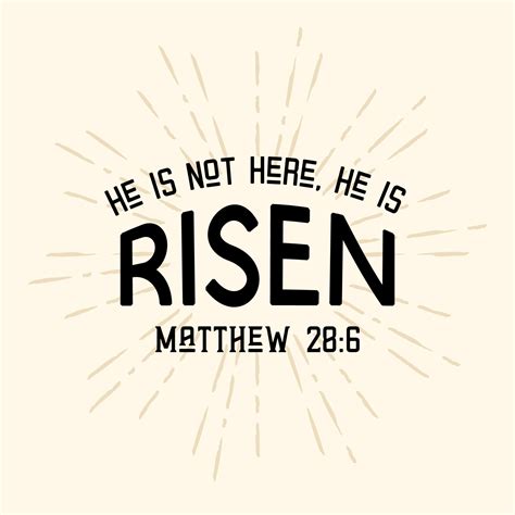 Bible Verse He Has Risen Vector Illustration 7688810 Vector Art At