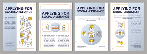 Applying For Social Assistance Grey Brochure Template Program Service
