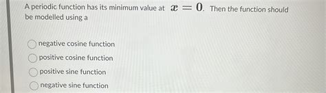 Solved A Periodic Function Has Its Minimum Value At X0 Solved A Periodic Function Has Its Minimum Value At X0