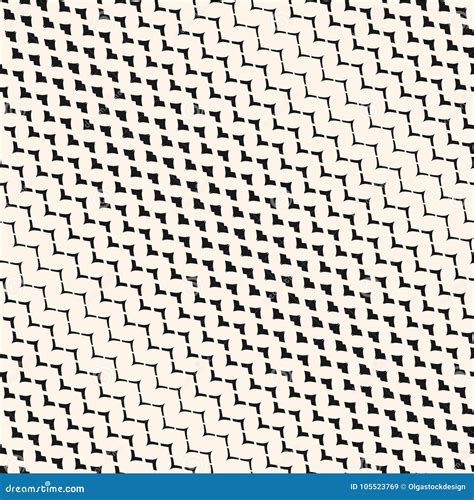 Diagonal Halftone Mesh Seamless Pattern Vector Grid Net Zigzag