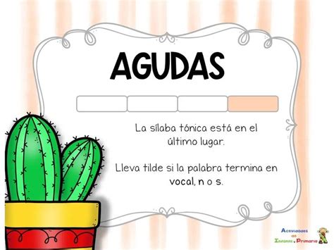 Carteles Did Cticos Palabras Agudas Llanas Esdr Julas Y