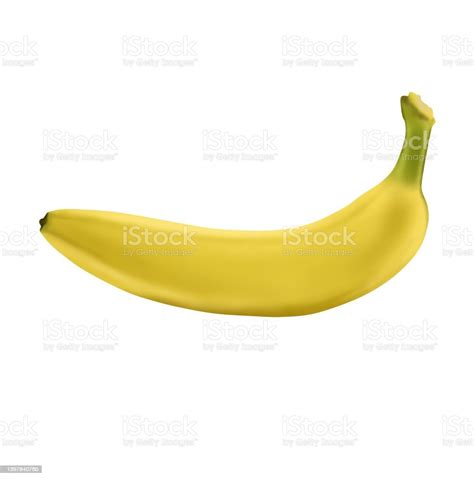 One Banana On A White Background Isolated Stock Illustration Download