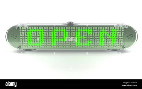 OPEN Digital Pin Sign With Emitting LED Light Stock Photo Alamy