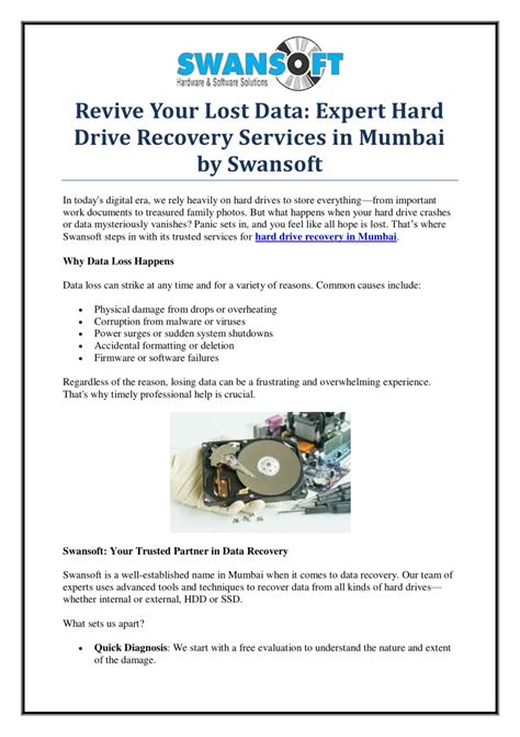 Ppt Swansoft Expert Hard Drive Recovery In Mumbai Powerpoint