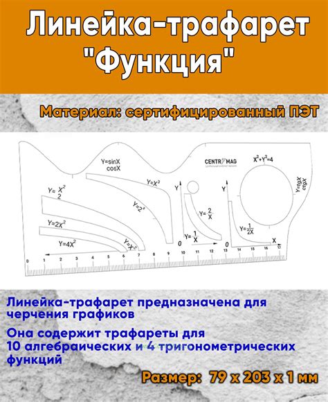 Линейка-трафарет "Функция" - купить в интернет-магазине CentrMag в ...