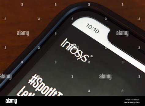 Infosys Website Is Displayed In An Iphone Infosys Is A Leading Global Consulting And It
