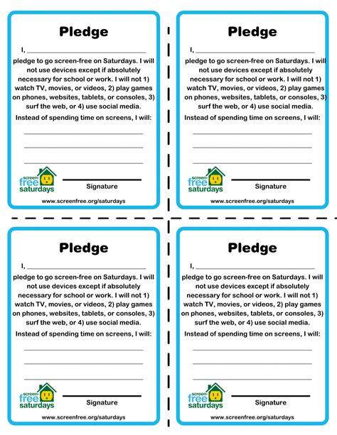 Pledge Cards Template