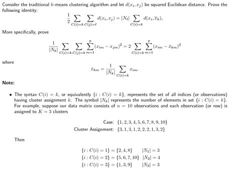 Consider The Traditional K Means Clustering Algorithm Chegg
