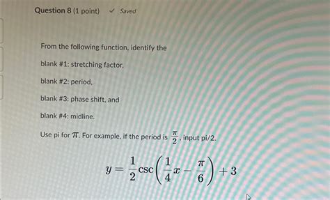 Solved Question Point SavedFrom The Following Chegg