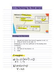 Factoring To Find Zeros A Step By Step Strategy For Solving Course Hero