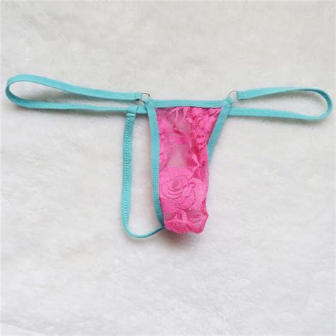 남성용 팬티 섹시 속옷 남성 팬티 게이 마이크로 끈 탱가 레이스 투명 스트링 컬러 대비 속이 빈 흔적 없음 AliExpress