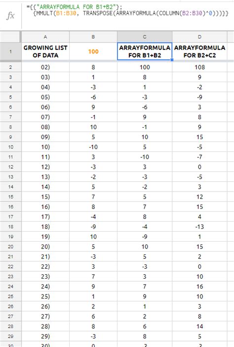 Google Sheets ArrayFormula For Consequential Sum Up Web Applications Stack Exchange