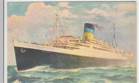 Shipping Greek Line Ss Nea Hellas Official Advertising Ppc C 1960s