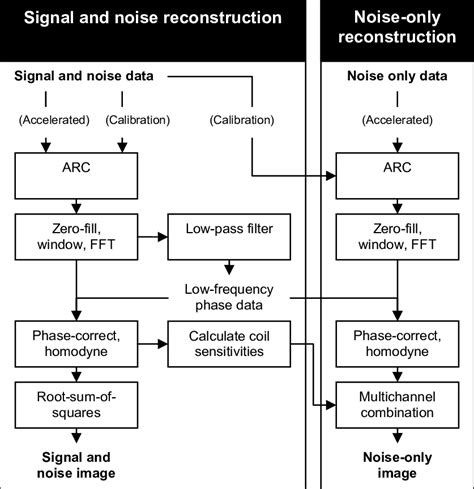image reconstruction pipelines for signal data and noise only data
