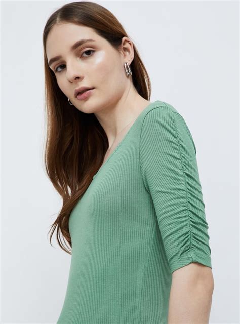 Buy Ginger Women Rib Knit Top From Ginger At Just Inr 599 0