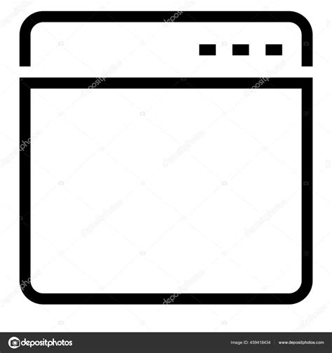 App Window Outline Icon Outline Style Stock Vector By Iconfinder