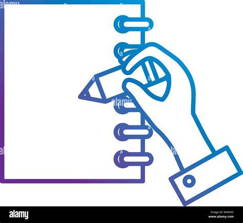 Note Book With Hand Writen Vector Illustration Design Stock Vector