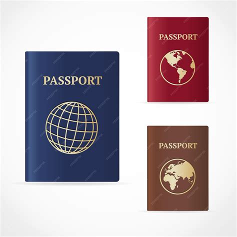 Premium Vector Passport Set With Map And With Globe Icon