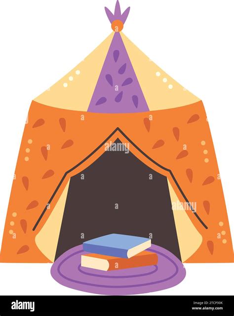 Girl Tent Colored Vector Isolated Stock Vector Image And Art Alamy