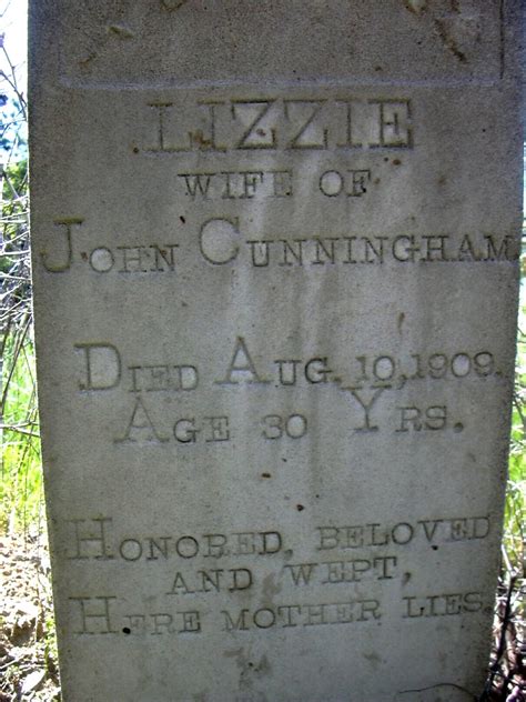 Lizzie Cunningham 1879 1909 Find A Grave Memorial