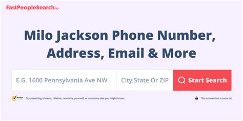 Milo Jackson Phone Number Address Email And More