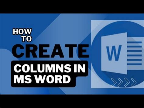 How To Create Columns In Microsoft Word Step By Step Guide For Beginners YouTube
