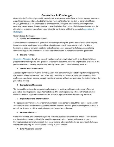 PPT Generative AI Challenges PDF PowerPoint Presentation Free Download ID