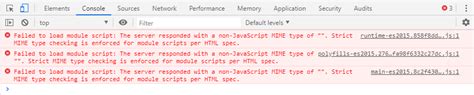 Android Server Responds With A Non Javascript Mime Type Of Stack