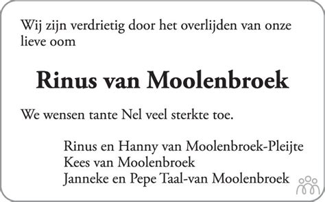 Rinus Marinus Van Moolenbroek 03 08 2023 Overlijdensbericht En