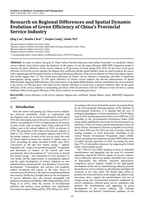 Pdf Research On Regional Differences And Spatial Dynamic Evolution Of