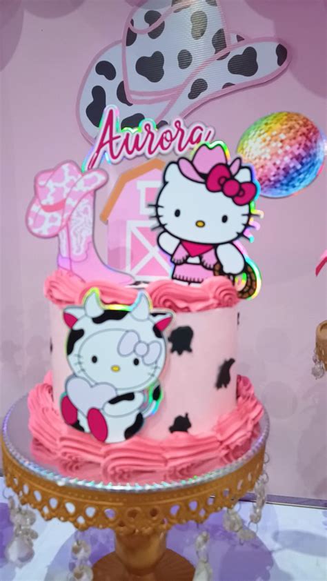 Cake Topper Hello Kitty Kitty Vaquera Imágenes De Uñas Decoradas