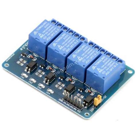 Четырехканальное реле 250В / 10А (5V) Купить в розницу и оптом по ...