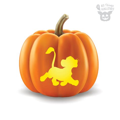 Printable Simba Pumpkin Stencil Pattern And Stencils