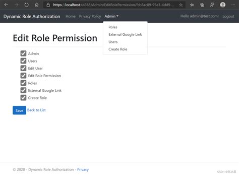 Mvc Net Core基于动态角色的授权c 基于角色的授权 Csdn博客