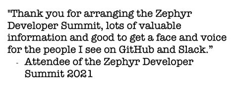 Zephyr Developer Summit Zephyr Project
