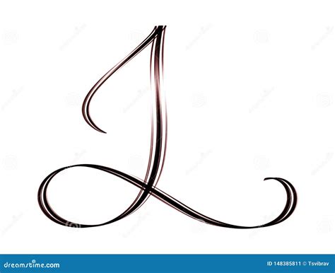 Capital L Hand Lettering Stock Illustration Illustration Of Capital Elegance 148385811