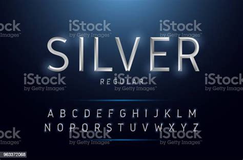 알파벳은 금속과 효과 디자인 독점적인 편지 인쇄 술 일반 글꼴 디지털 기술 및 스포츠 개념 벡터 일러스트 레이 터 컴퓨터 글자에