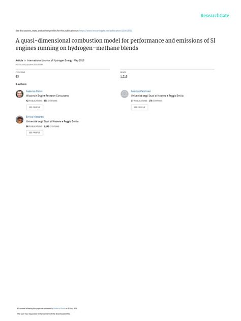 A Quasi Dimensional Combustion Model For Performance Pdf Combustion Turbulence