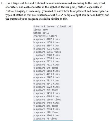 Solved It Is A Large Text File And It Should Be Read And Chegg Com