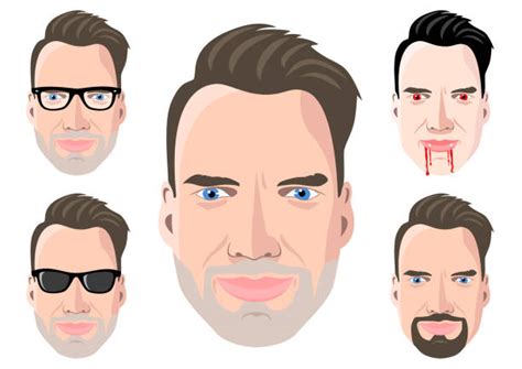 Bloody Face Man Stock Vectors Istock