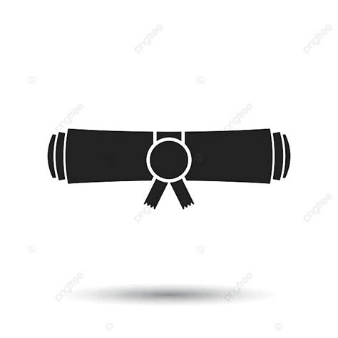 Graduation Scroll Icon Flat Design Vector Background Decoration Letter