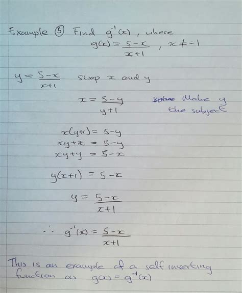 A2 Inverse Function Method Part 2 Alevelmathematicsnotes