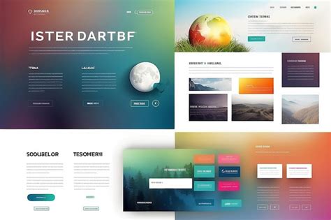 Premium Photo One Page Website Template And Different Header Designs