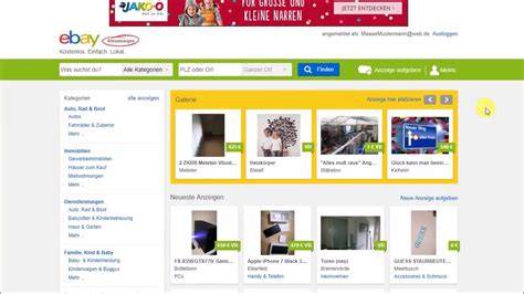 Bei Ebay Kleinanzeigen Registrieren Und Anmelden Eine Anleitung Für Absolute Anfänger Youtube